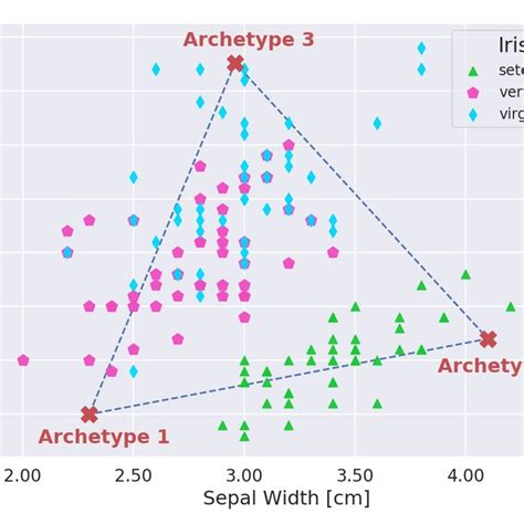 result of a clustering procedure as well as an archetypal analysis