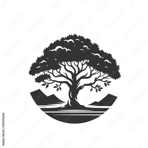 Tree Icon Tree Vector Set Linear Icon Collection Silhouette Tree Line Drawing Set Side View