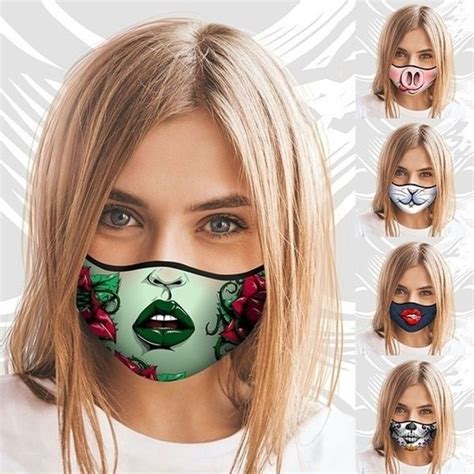 3d Printed Masks Personalized Funny Cotton Masks Dustproof Hanging Ear