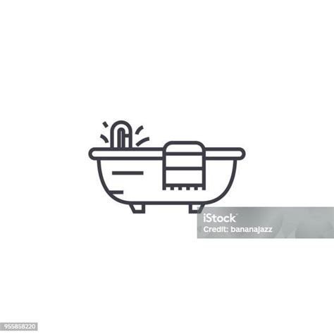 목욕 수건 벡터 라인 아이콘 기호 그림 배경 편집 가능한 선 가정 생활에 대한 스톡 벡터 아트 및 기타 이미지 가정 생활 갈색 건강관리와 의술 Istock