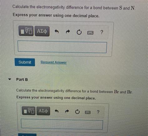 Solved Calculate The Electronegativity Difference For A Bond