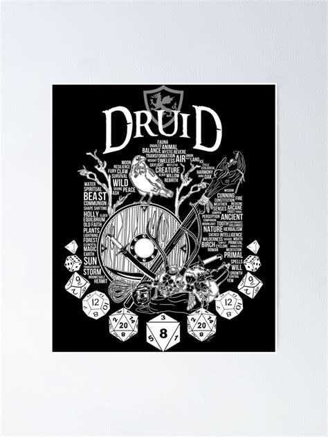 Rpg Class Series Druid White Version Classic Poster For Sale By