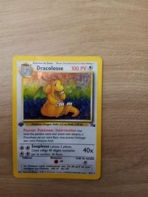 Carte PokÉmon Dracolosse Wizards 1Ère Edition Set De Base Eur 73 00