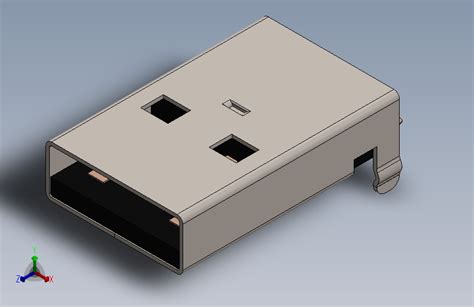 Usb Type A Connectors Smdsmt Usb连接器 Solidworks 2021 模型图纸下载 懒石网