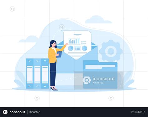 Best Sending Analysis Data Via Email Illustration Download In Png And Vector Format