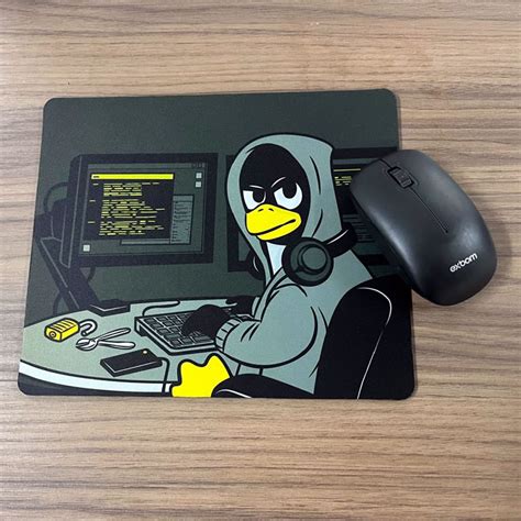 Mouse Pad Hacker Tux Caneca Do Dev Canecas E Produtos De Programação
