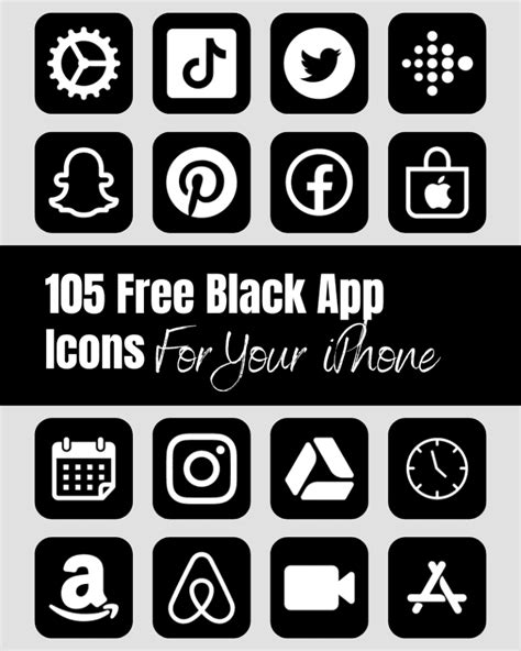 Free Aesthetic Black App Icons For Your IPhone The Clever Heart