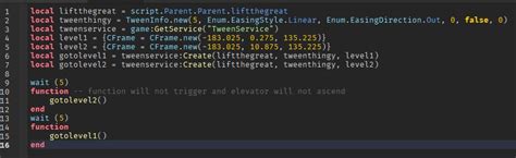 automatic elevator script not working scripting support developer