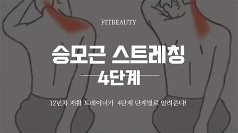 승모근 스트레칭 따라하기 4단계 헬스 다이어트 모든정보