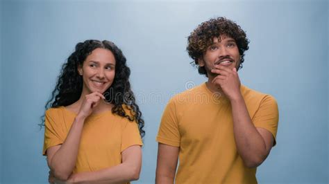Portrait On Blue Background Advertise Copy Space Arabian Female Hopeful