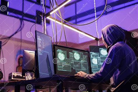 Hacker Doing Ddos Attack On Website Stock Image Image Of Technology