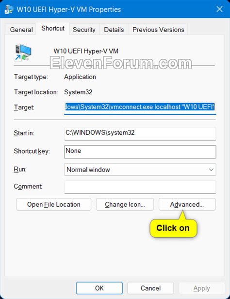 Create Shortcut Of Hyper V Virtual Machine In Windows 11 Windows 11 Forum