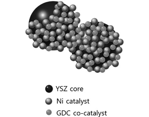 A Schematic Of The Core Shell Structure With Ysz Core And Conjugated