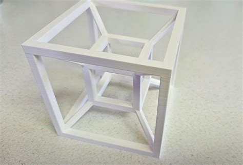 Tesseract Hypercube 3d Printed 4th Dimension Model Etsy