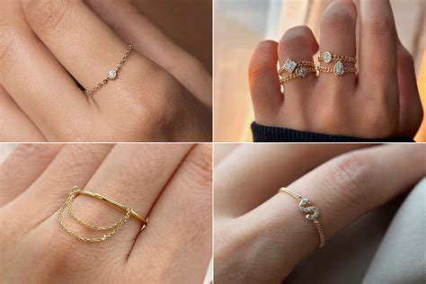 این ۳۶ مدل انگشتر زنجیری زنانه زیبایی جذاب و الگانسی به ظاهر شما می