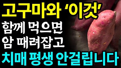 고구마와 함께 먹으면 보약되는 음식 3가지와 레시피 총정리 값비싼 영양제 대신 이것 드세요 I 치매에 좋은 음식 우울증에 좋은 음식 I Youtube
