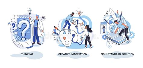 Creative Thinking People Different Mental Mindset Types Or Models Creative Imaginative Logical