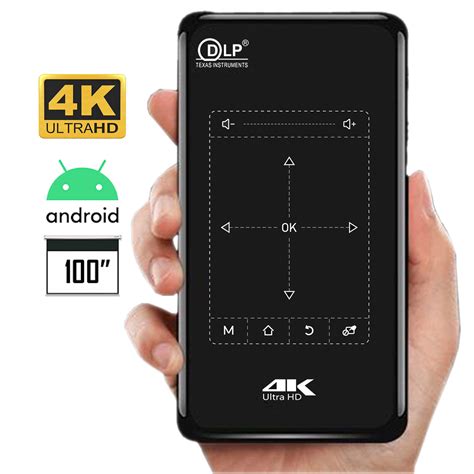 Android Portable Projector Q1 PRO Home Theater Ultra HD Projector And HD Videos Projector