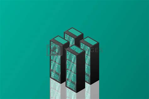 Mainframe Powered Server High Technology Concept Data Center Cloud Data Storage By Aozora