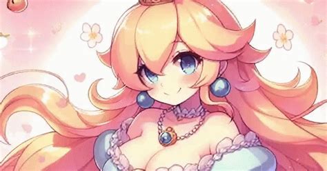 Ugoira Princess Peach Mario Princess Peach Jiggling Animated Pixiv