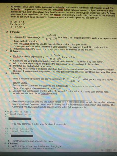 Solved 1 12 Points Solve Using Matrix Manipulations In