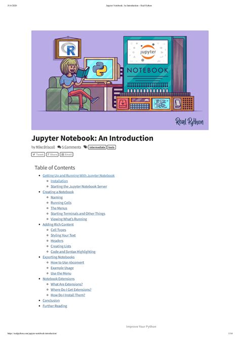 Jupyter Notebook An Introduction Real Python Jupyter Notebook An Introduction By Mike