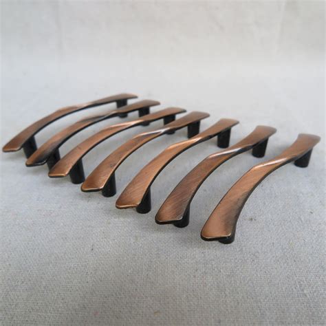Mcm Copper Bowtie Drawer Pull Ajax Long Chevron Cabinet Handle Mid