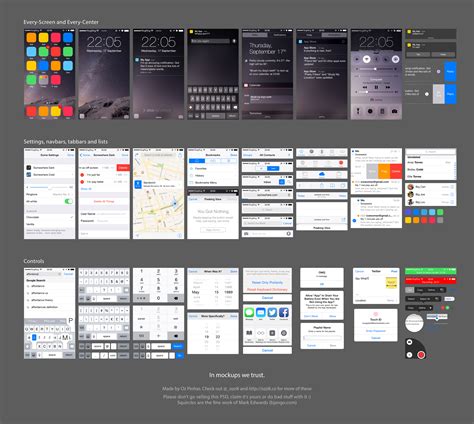 Apple IOS UI Kit PSD Download PSD
