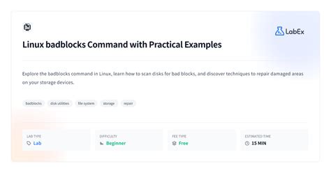 Linux Badblocks Command With Practical Examples Labex