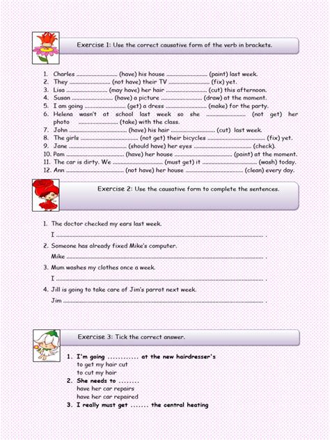 Causative Forms Printable 2 Pdf