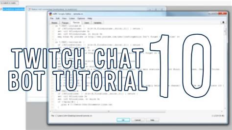 Mirc How To Make A Twitch Chat Bot 10 Advanced Scripts Timed