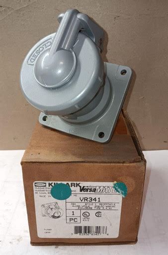 New Hubbell Killark Vr341 30 Amp Pin And Sleeve Receptacle 4 Pole 4 Wire
