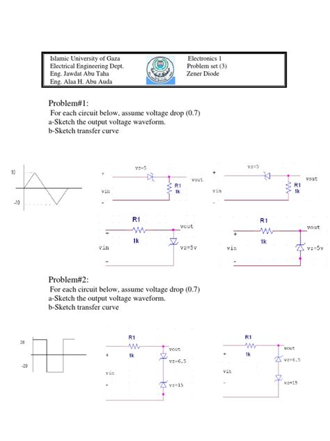 Zener Diode Problem Set Pdf Pdf