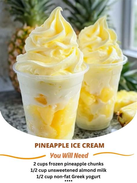 Recipes Pineapple Ice Cream Ingredients 2 Cups Frozen Pineapple