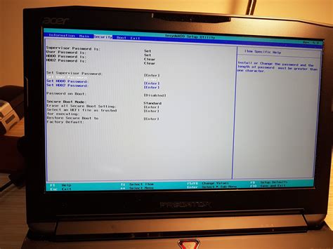 BIOS Options Are Greyed Out Acer Community