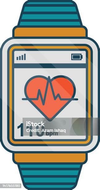 숫자를 통해 정량화 된 자기 지식 가젯 벡터 아이콘 디자인 웨어러블 기술 기호 개인 사물 인터넷 기호 기술 토그 스톡 일러스트레이션 라이프 로깅 장치 개념 가상현실에 대한