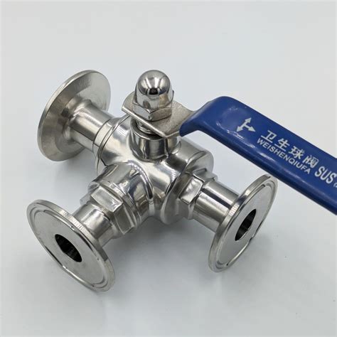 Tri Clamp 3 Way Ball Valve 1 5 Sanitary Fitting Brewingparts Eu