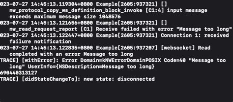 Unable To Accept Message Sizes Above 1MB In Websockets Mode Issue