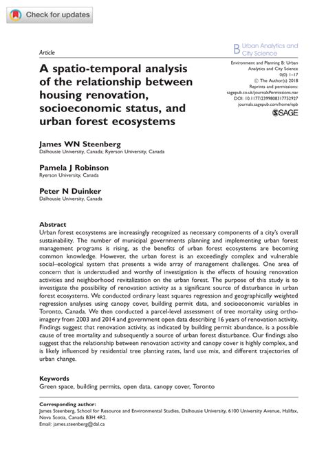 Pdf A Spatio Temporal Analysis Of The Relationship Between Housing Renovation Socioeconomic