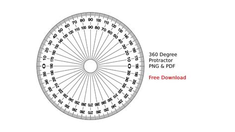 Degree Protractor PNG Degree Protractor PDF