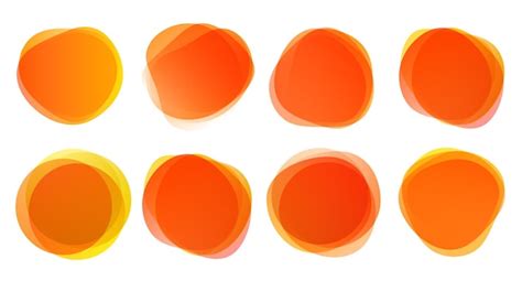 Premium Vector Abstract Blur Shapes Orange Color Gradient Iridescent Colors Effect Soft
