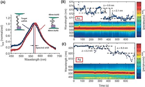 Single Hybridization Event Detection Showing 40 Nm Auns Or Agns