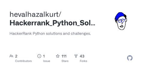 Github Hevalhazalkurthackerrankpythonsolutions Hackerrank Python Solutions And Challenges