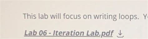Solved This Lab Will Focus On Writing Loops Y Lab 06