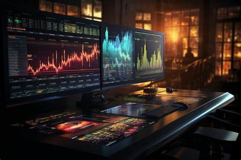 Premium Ai Image Trading Trends Visualization Graphic Displaying