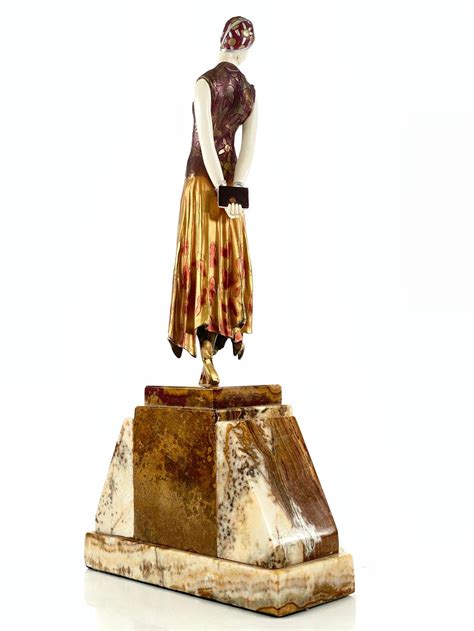 Sold Price After Dimitri Chiparus Young Lady Holding Books Bronze
