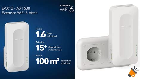 Repetidor Wifi Netgear Eax Con Cobertura De M Por Solo