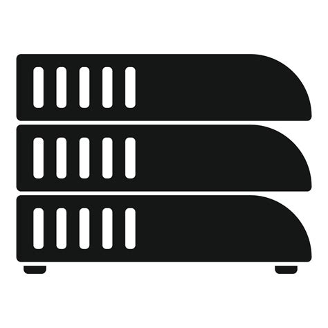 Black Server Rack Icon Showing Data Storing Concept 48296199 Vector Art At Vecteezy