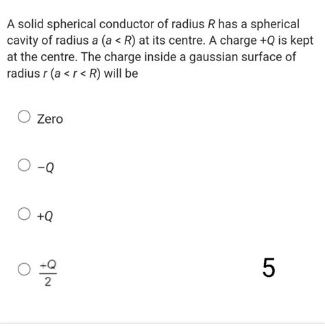 A Solid Spherical Conductor Of Radius R Has A Spherical Cavity Of Radius