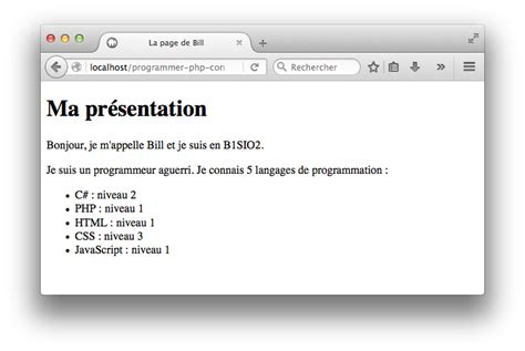 Programmer Avec Php Bts Sio